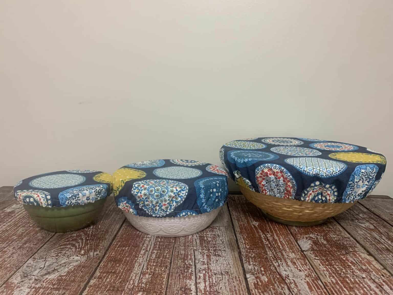 FREE PDF PATTERN- Fabric Bowl Covers in 6 sizes ⋆ Made for Mermaids